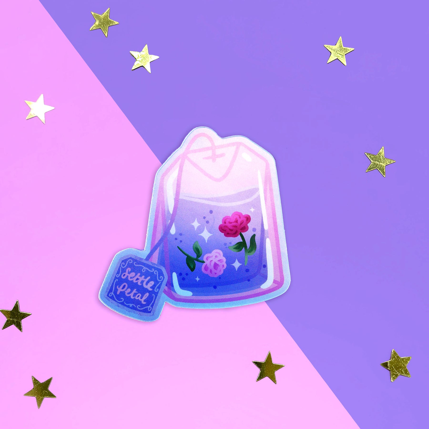 Settle Petal Teabag Sticker – The Quirky Cup Collective